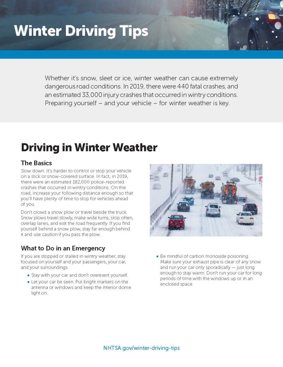 Winter Driving Tips - Gerrish Township Police