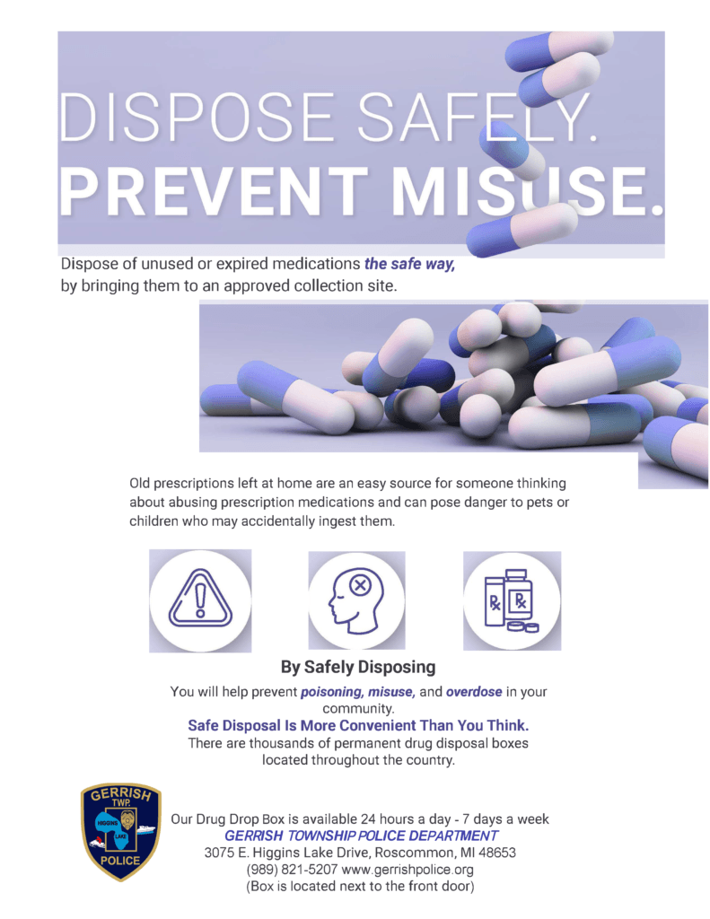 Drug Disposal Flyer GTPD - Gerrish Township Police