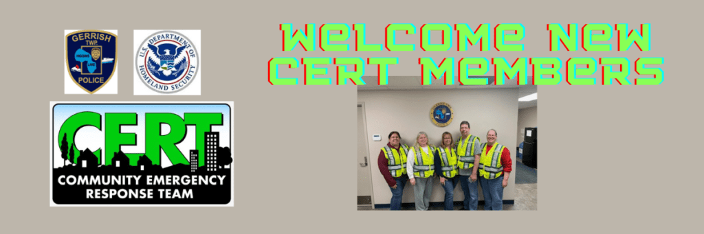 New CERT Members 2024 - Gerrish Township Police
